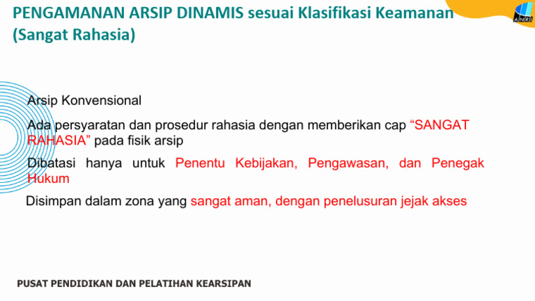 Materi Sistem Klasifikasi Keamanan Dan Akses Arsip Dinamis Jeni - 83 | PDF