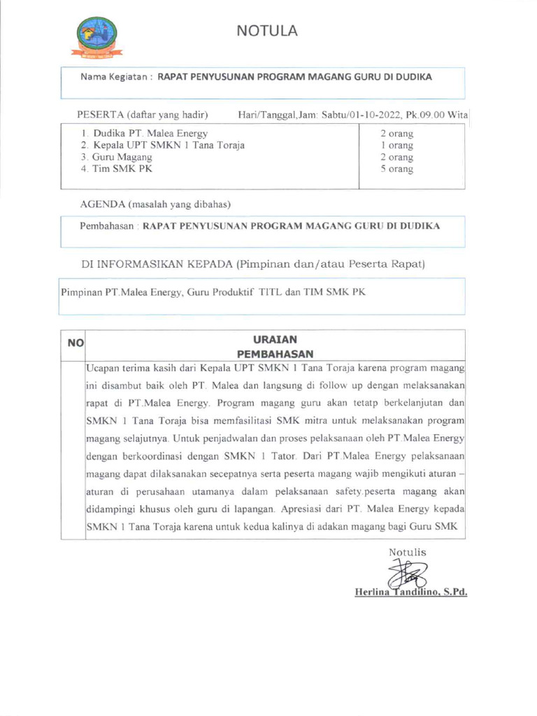 Magang Pak Burhan & Pak Pole | PDF