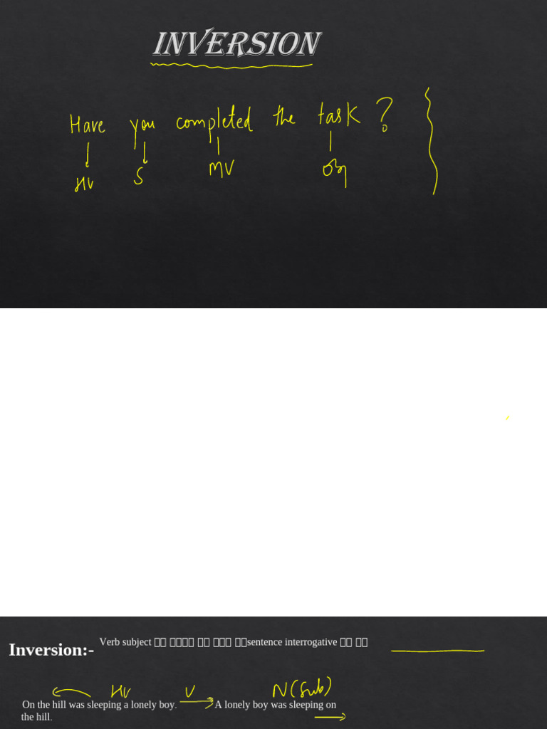 Grammar Theory Lecture 33 Inversion Mood Lecture 33 Inversion Mood | PDF | Subject (Grammar ...