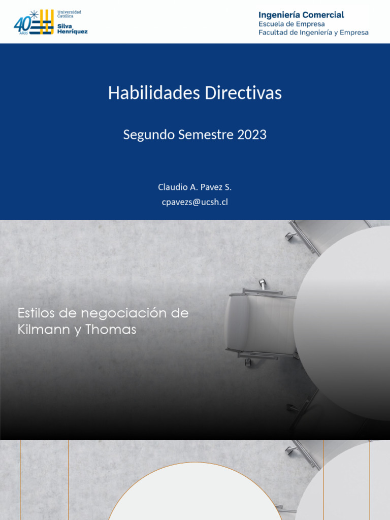 Presentación XI (Habilidades Directivas) | PDF | Negociación ...