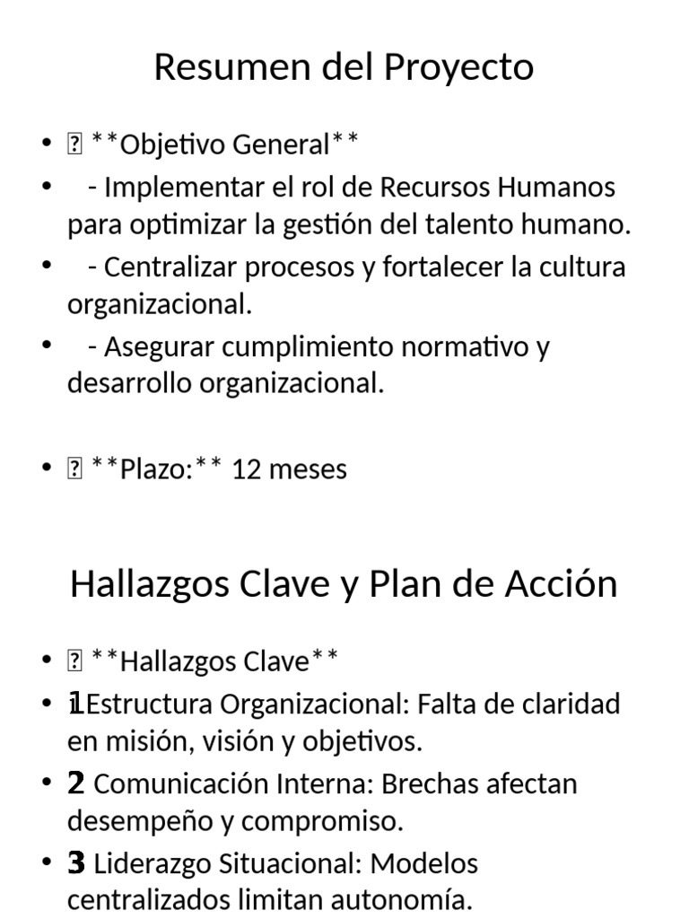 Resumen Proyecto RRHH | PDF
