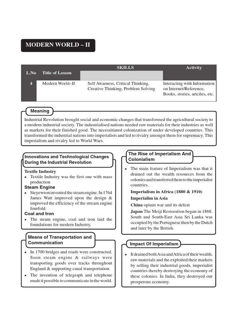 Lesson 4 | PDF | Imperialism | World War I