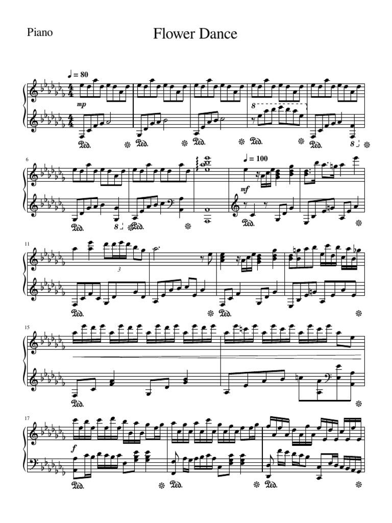 Flower Dance Piano | PDF