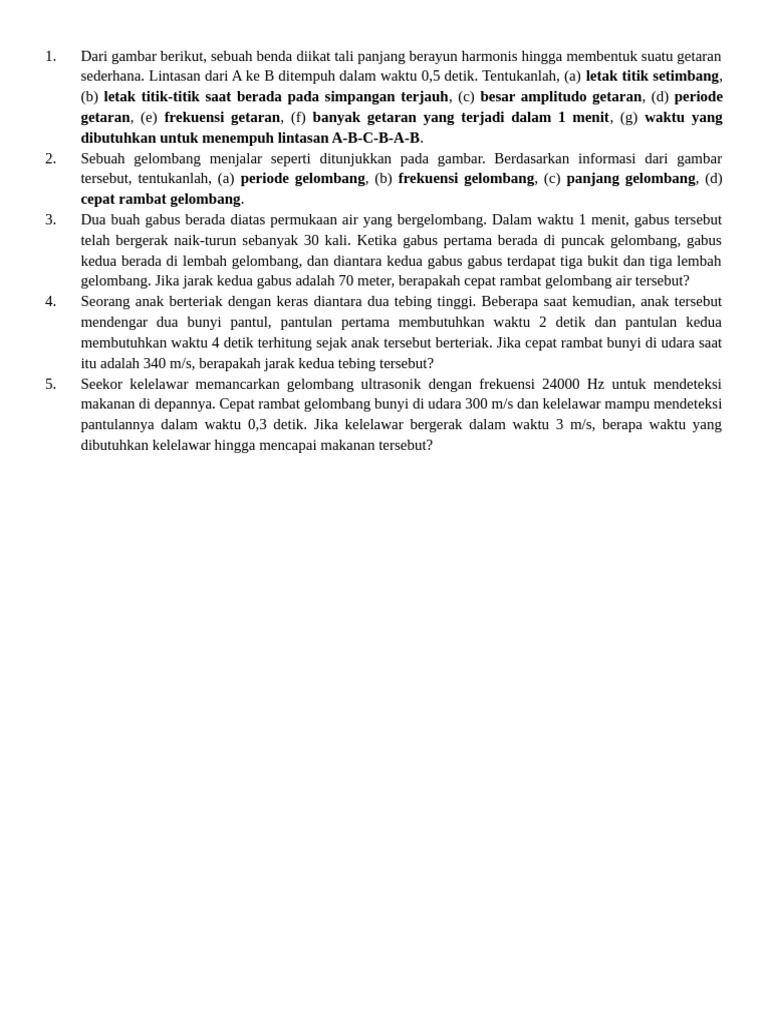 PH FISIKA KELAS 84 Getaran Gelombang Bunyi | PDF