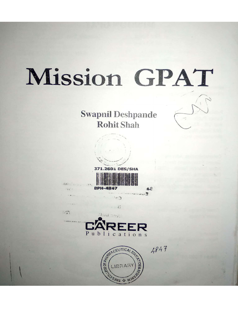 Mission GPAT Book PDF Download | PDF