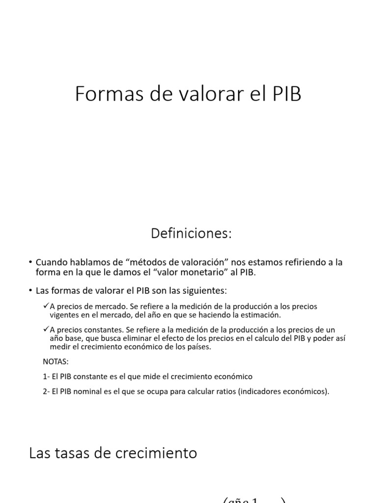 Formas de Valorar El PIB | PDF
