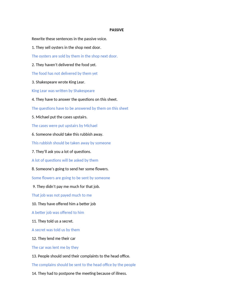 Passive Exercise 1 - Answered | PDF