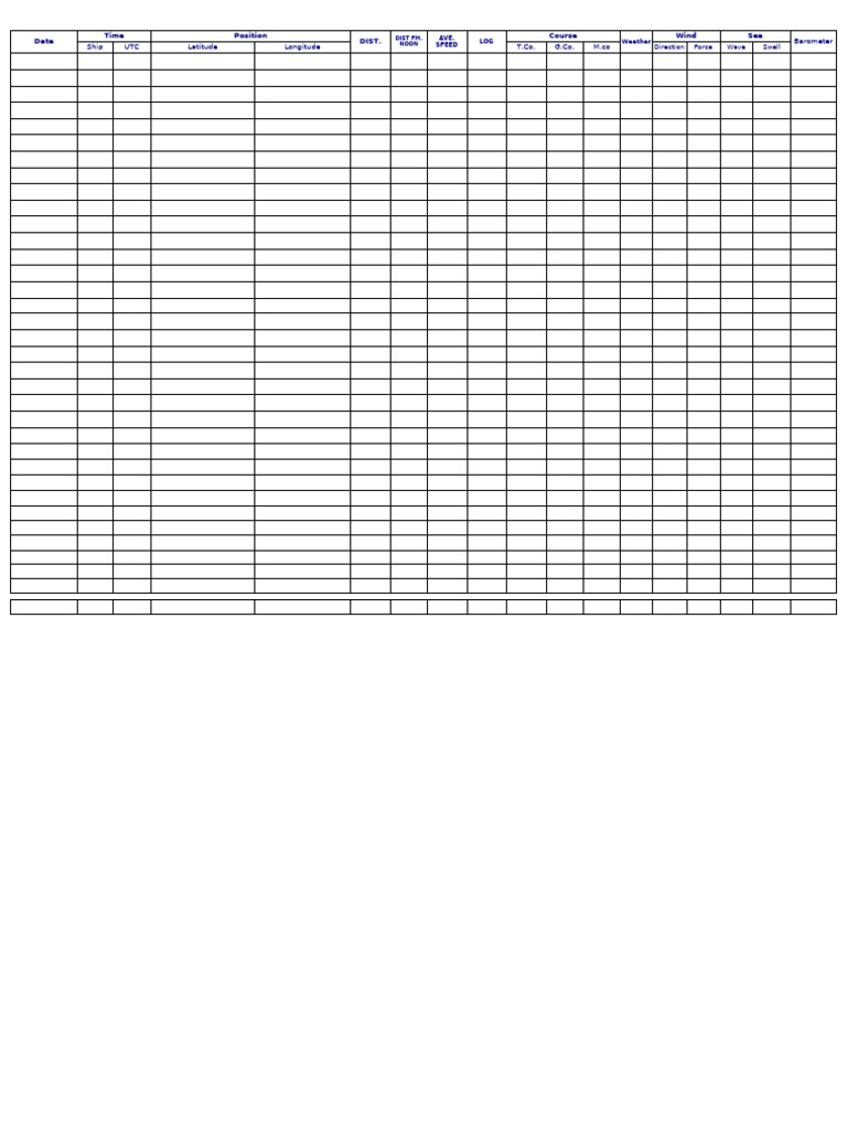 Position Log Paper | PDF