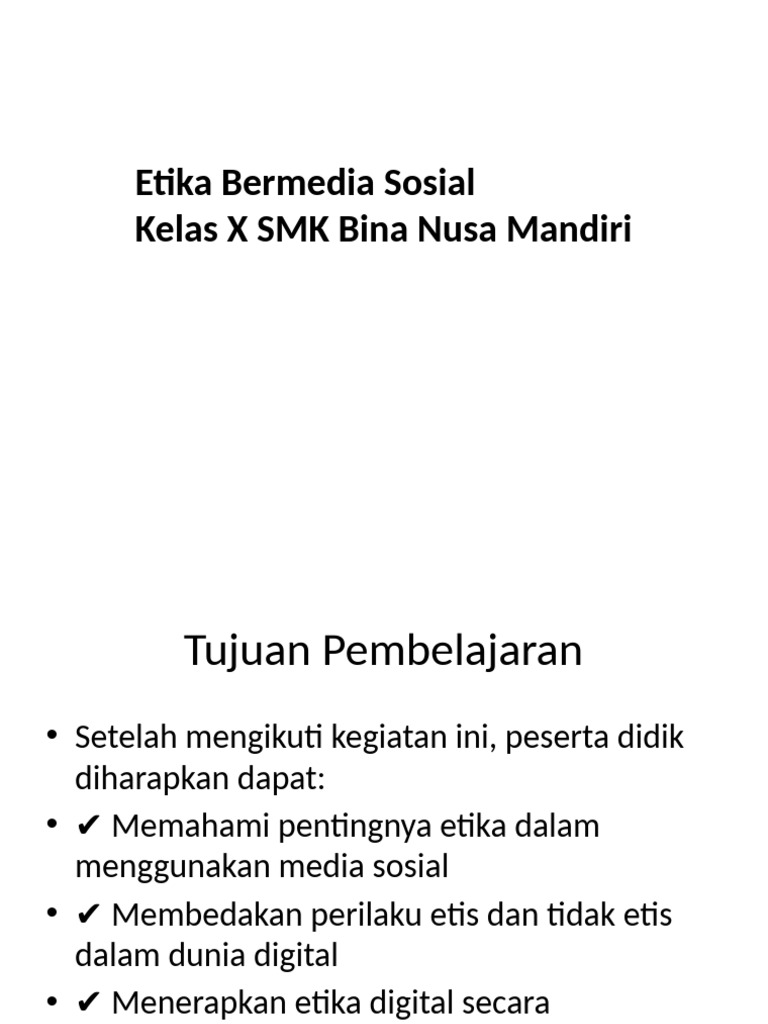 Etika Bermedia Sosial Final | PDF
