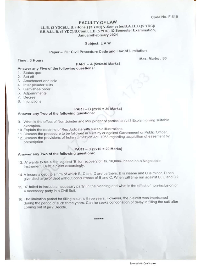Previous Year Question Papers 2023 & 2024 | PDF