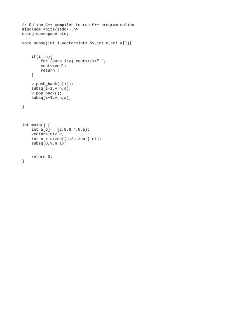 Subsequence Printing | PDF