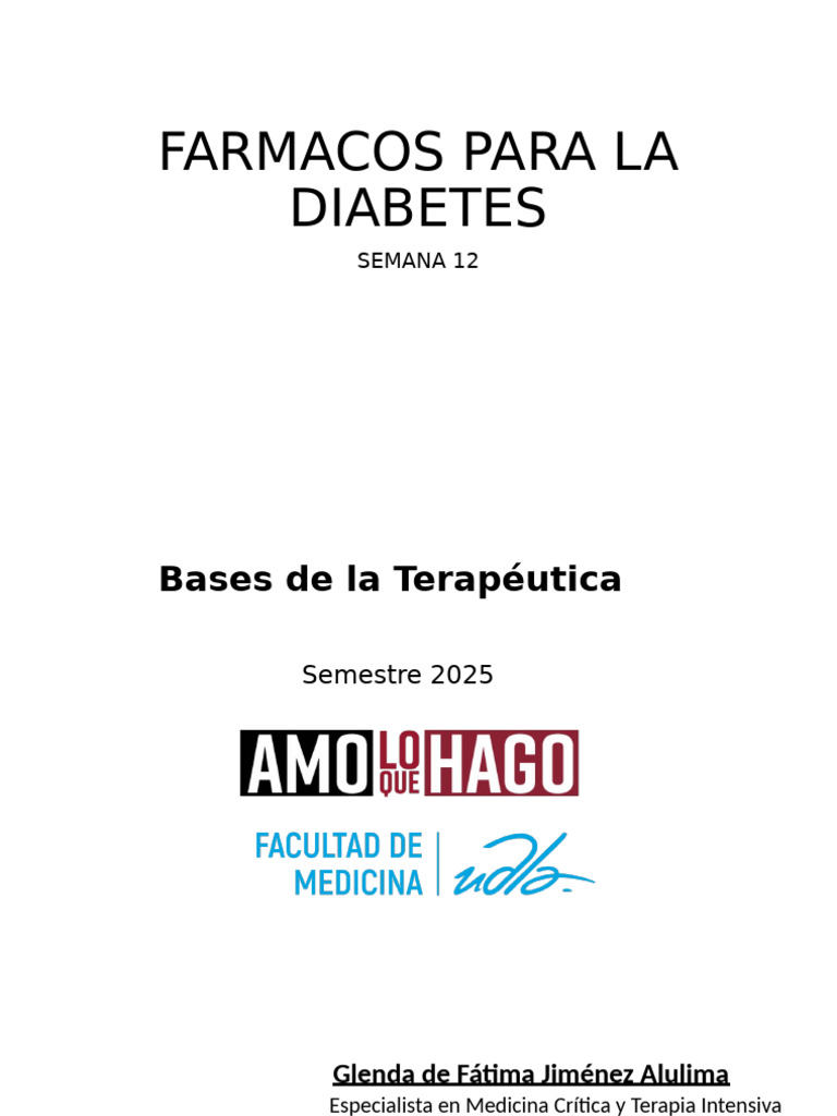 Farmacos para La Diabetes | PDF | Diabetes | Insulina