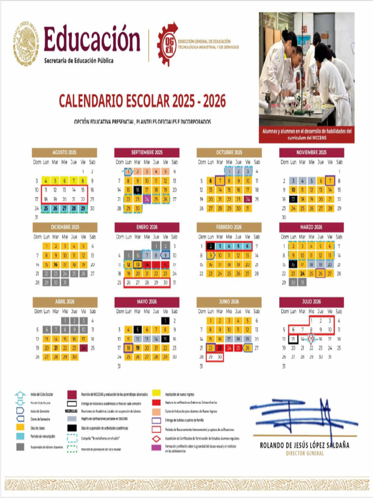 Calendario Dgeti 2025-2026 | PDF