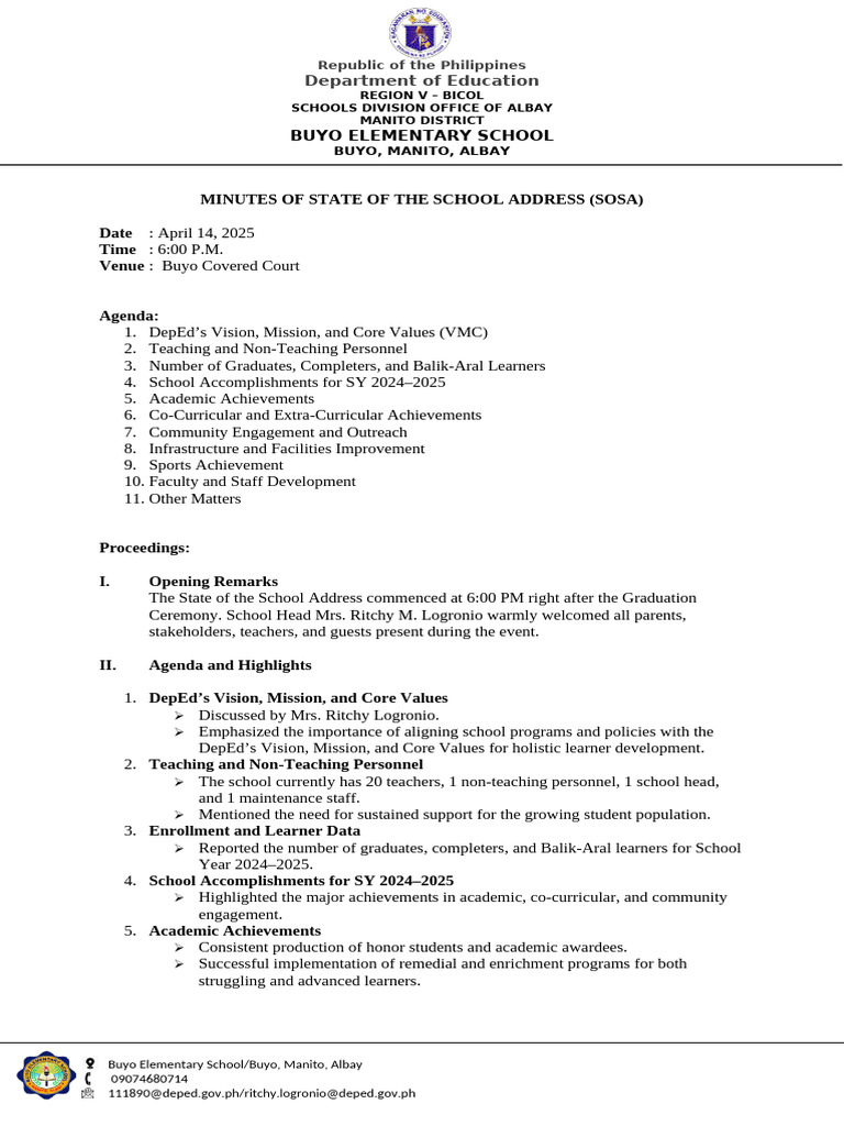 Sosa Minutes | PDF