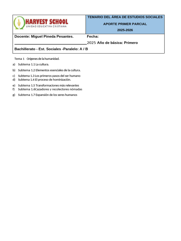 80tzq Temarios Primero Bachillerat | PDF