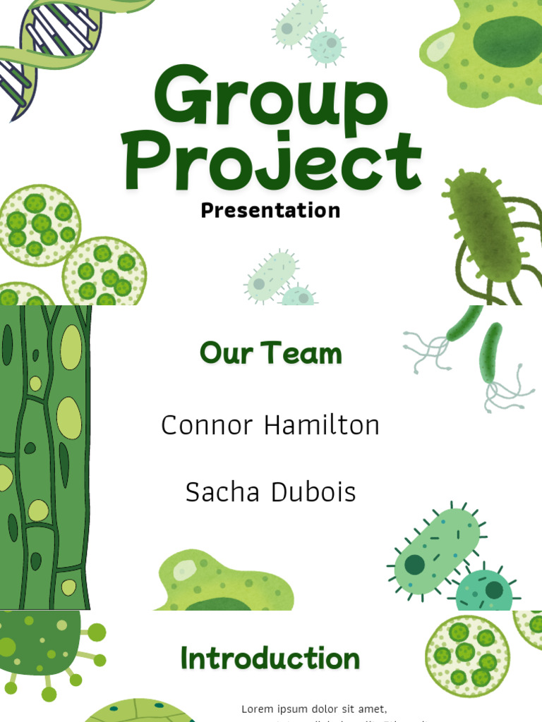Green White Playful Biology Group Project Presentation PDF | PDF