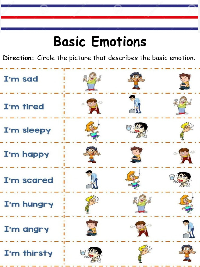 Week 4 - Basic Emotions WS | PDF
