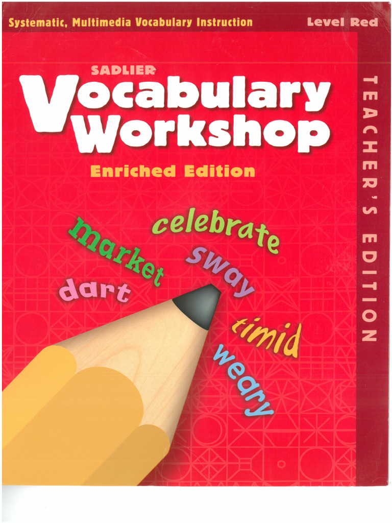 Vocabulary Workshop - Grade 1 - Red Level - Teacher Book (Key ...