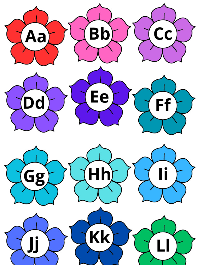 Hiasan Papan Tulis Huruf Bunga PDF | PDF