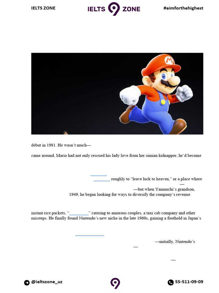 How Super Mario Helped Nintendo Conquer The Video Game World | PDF ...