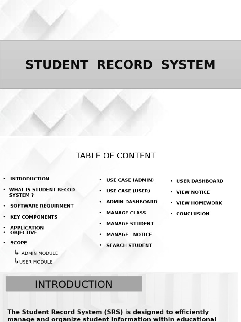 New SRS Presentation-1 | PDF | Usability | Databases