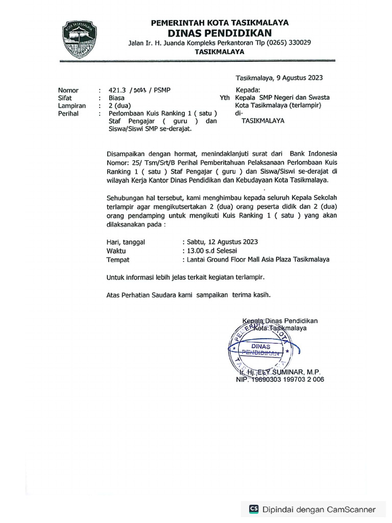 Perlombaan Kuis Ranking 1 | PDF