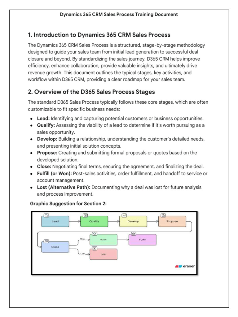Dynamics 365 CRM Sales Process Guide | PDF | Customer Relationship ...