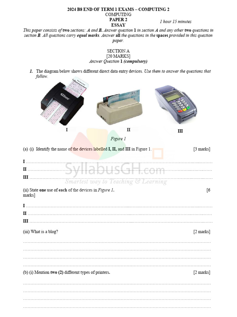 Examples of Direct Data Entry Devices | PDF | Computer Science ...