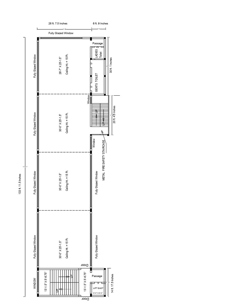 Office Building Design: 15 ft Ceiling | PDF | Window | Architectural ...