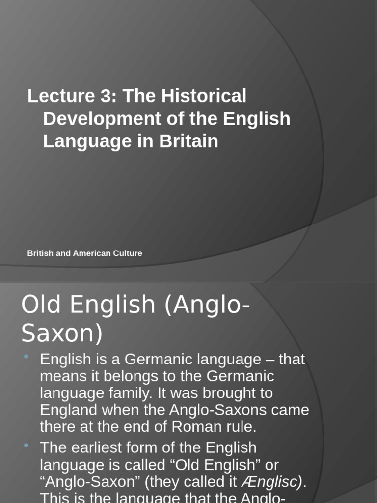 Anglo-Saxon Influence on English Language | PDF | English Language | Thou