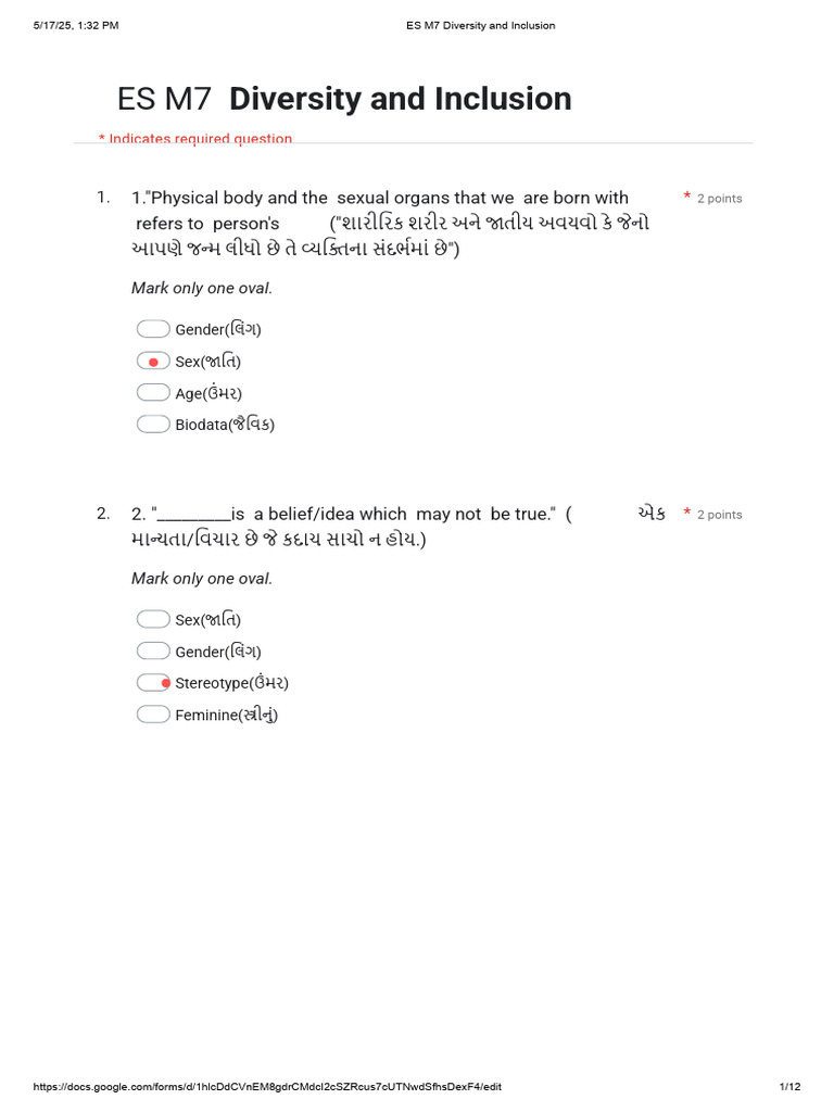 ES M7 - Google Forms | PDF