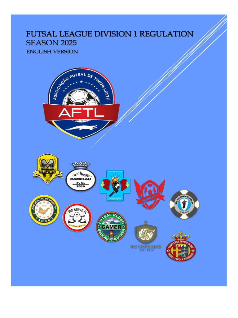 Futsal League Division 1 Season 2025 Regulation | PDF | Association ...