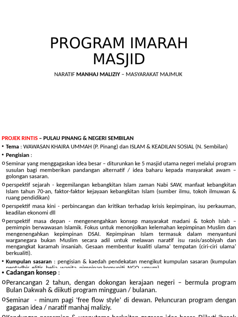 Bengkel Modul Imarah Masjid | PDF