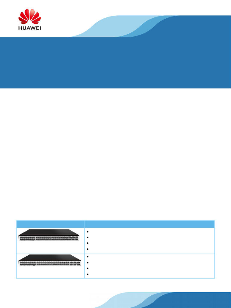 Huawei CloudEngine S6730-H-V2 Series 25GE Switches Datasheet | PDF | Network Switch | Computer ...