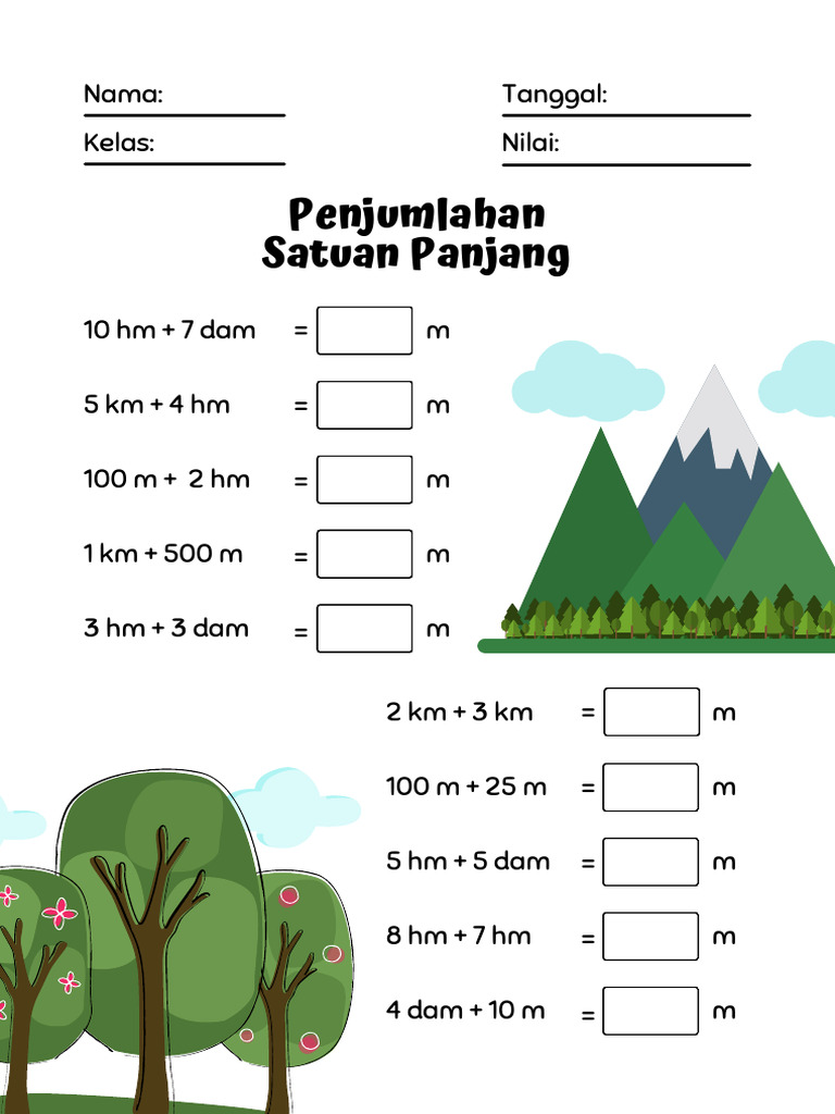 Length Addition Exercises | PDF