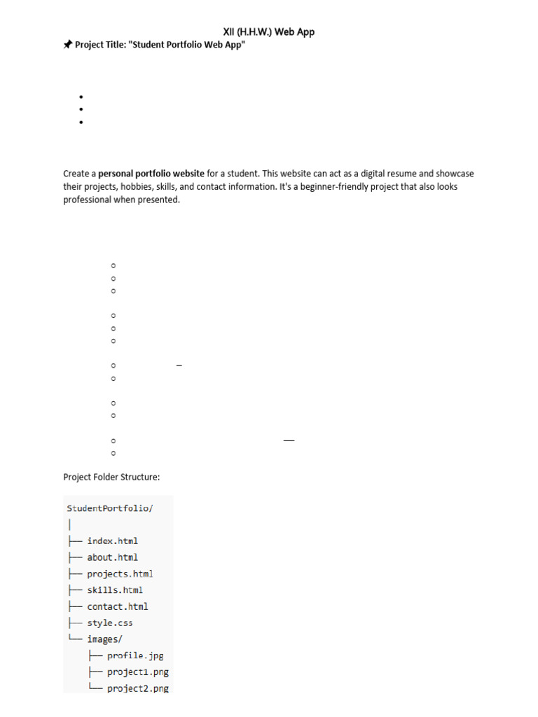 Xii (H.H.W.) Web App | PDF
