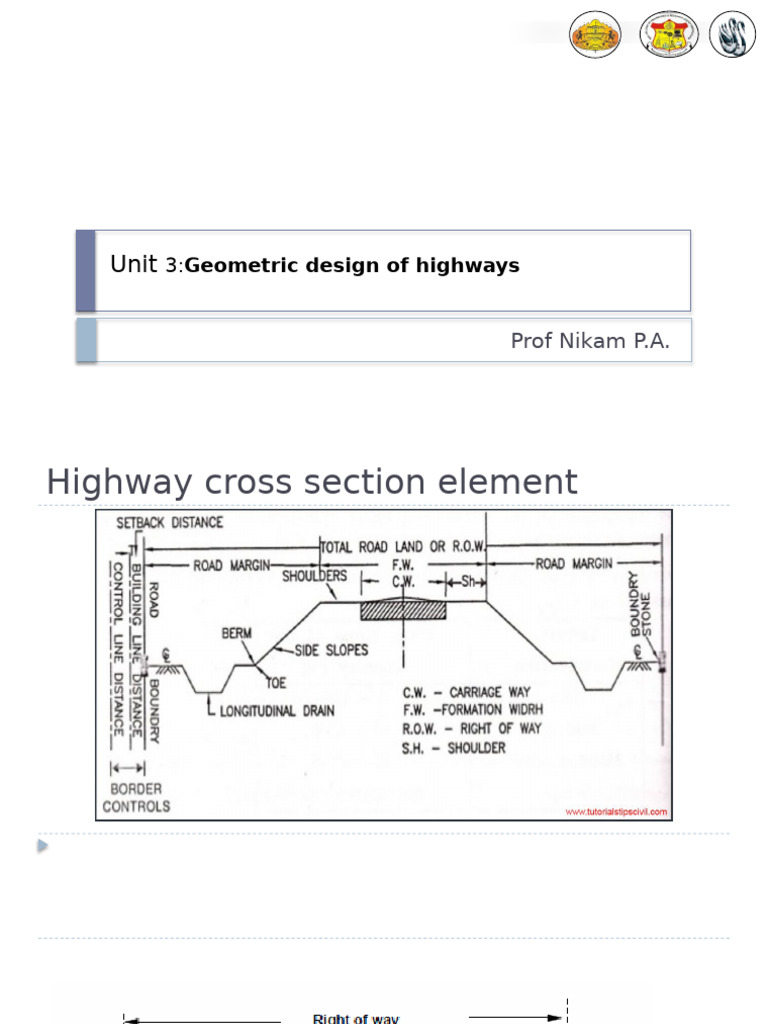 Unit 3 Geometric Design of Highway | PDF | Road | Lane