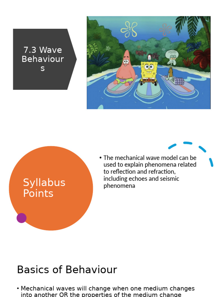 Wave Behavior: Reflection, Refraction, and Sound | PDF | Waves | Refraction