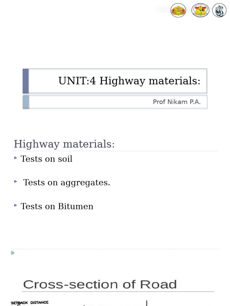 Unit 4 Highway Materials | PDF | Road Surface | Natural Materials