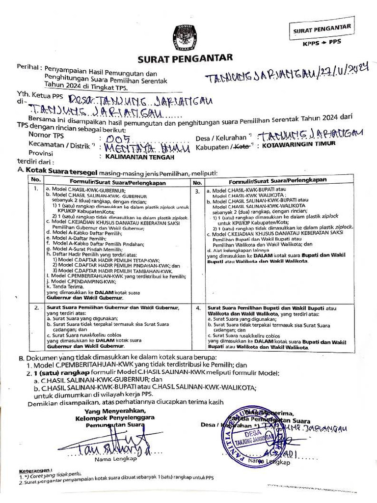 Surat Pengantar Tps 005 - 11zon | PDF