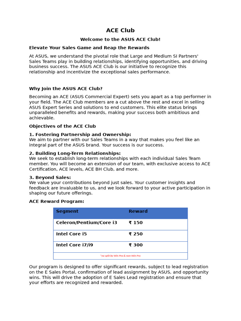 Channel Partner Program - ACE | PDF