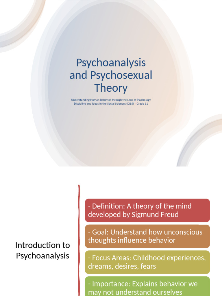 Psychoanalysis Psychosexual Theory Presentation | PDF | Unconscious ...