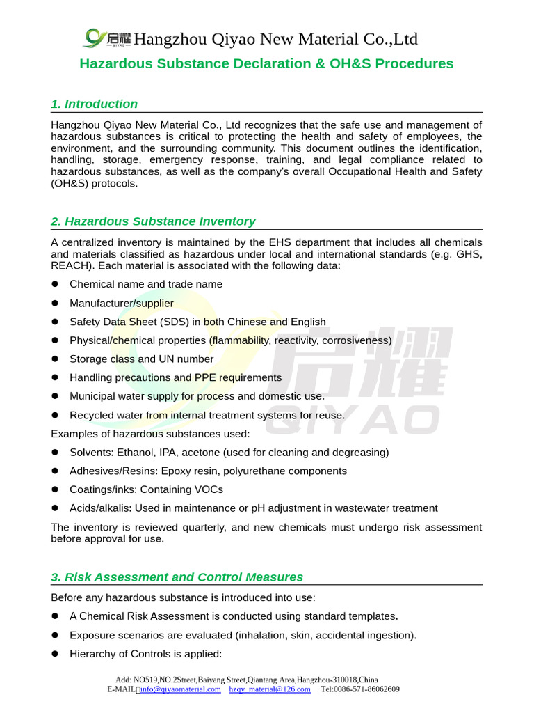 Hazardous Substance Management Guide | PDF | Dangerous Goods | Working ...