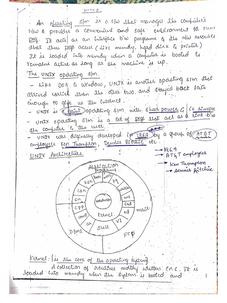 UNIT-1 Intro To Unix Concepts | PDF