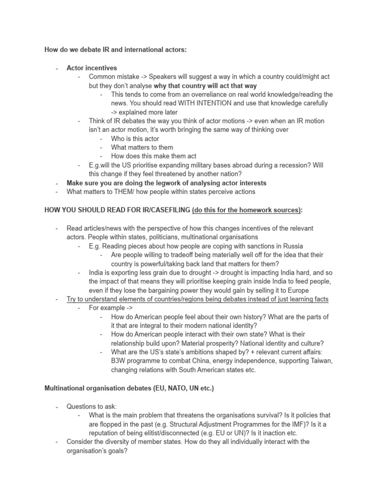 How Do Debate Ir Motions | PDF | European Union | United Nations