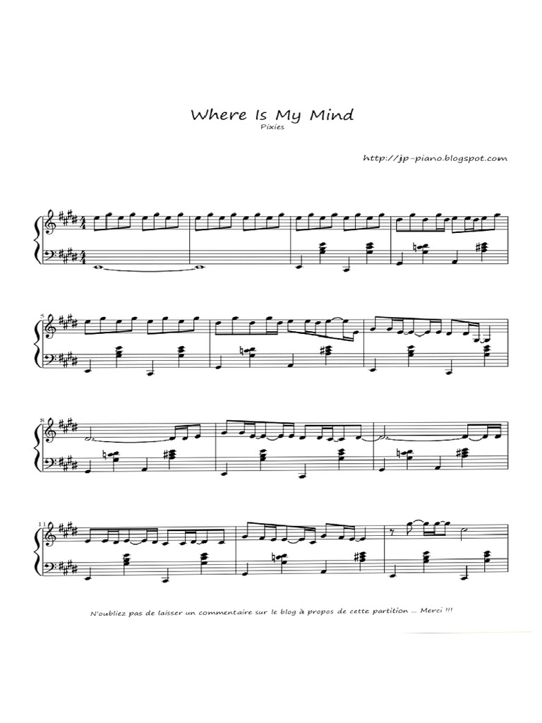 Where Is My Mind | PDF