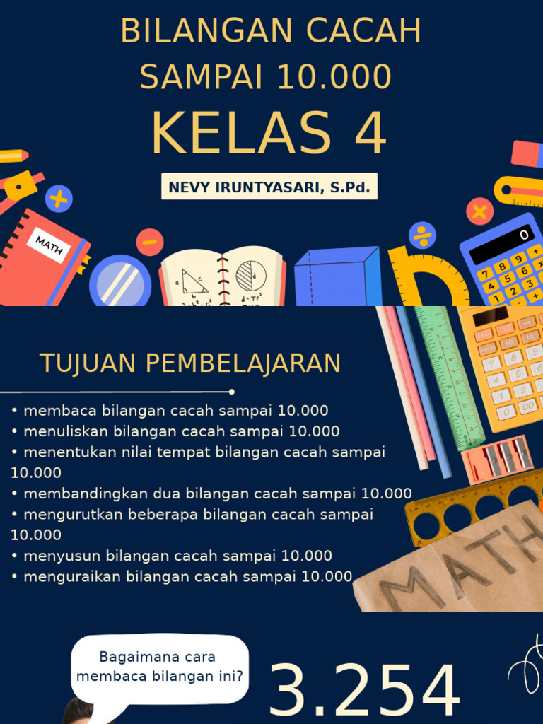 Pembelajaran Bilangan Cacah Kelas 4 | PDF