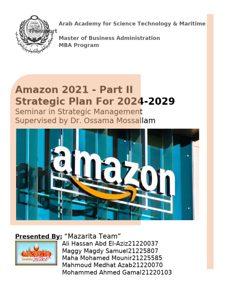 Amazon Strategic Plan 2024-2029 | PDF | Artificial Intelligence ...