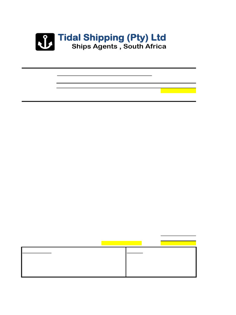 MV Aroyat Proforma Disbursement Account | PDF | Chess Openings | Chess