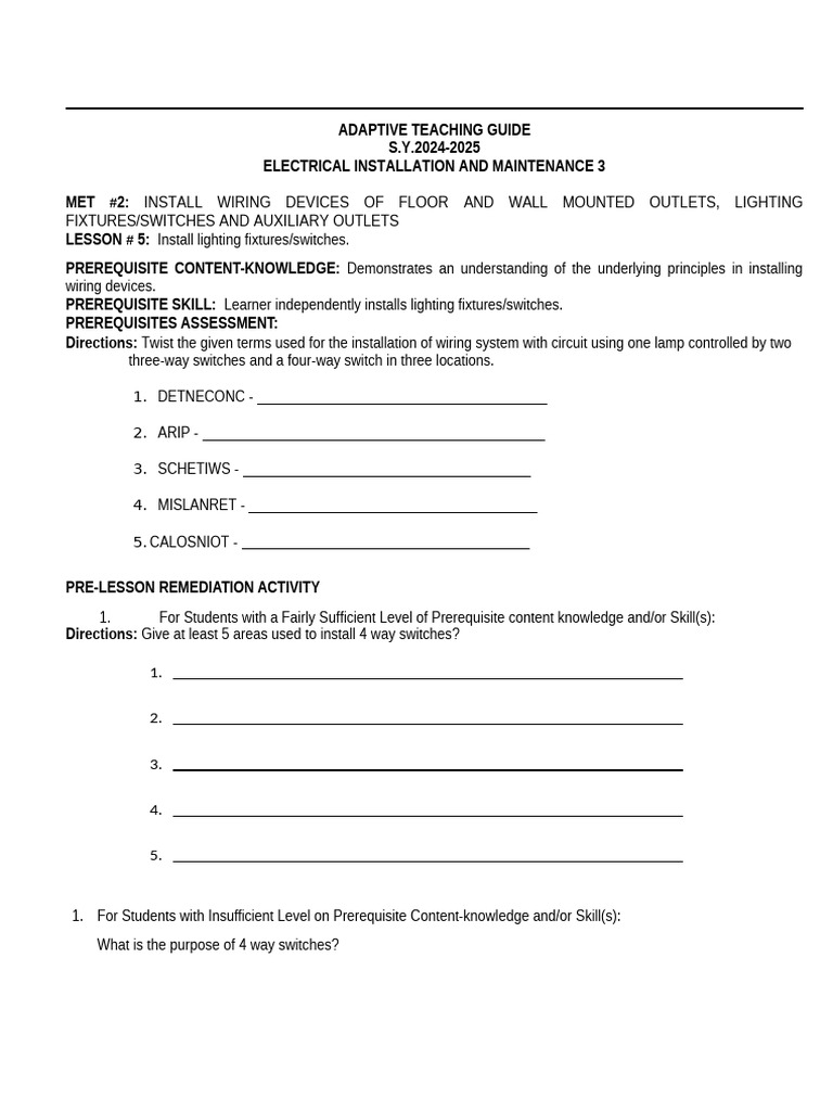 Install Wiring Devices of Floor and Wall Mounted Outlets, Lighting ...